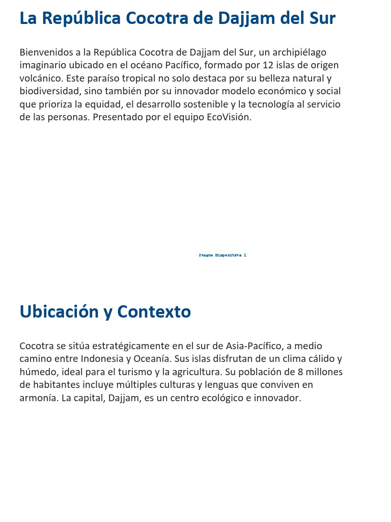 República Cocotra: Modelo Económico Sostenible | PDF | Agricultura ...
