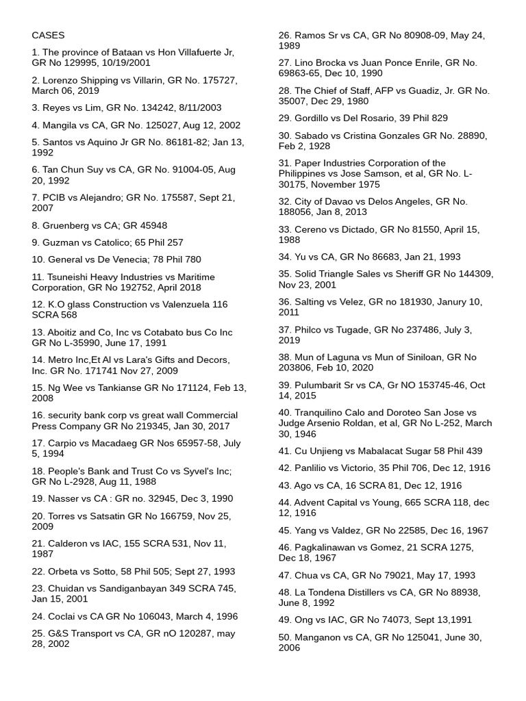 Cases | PDF | Philippines
