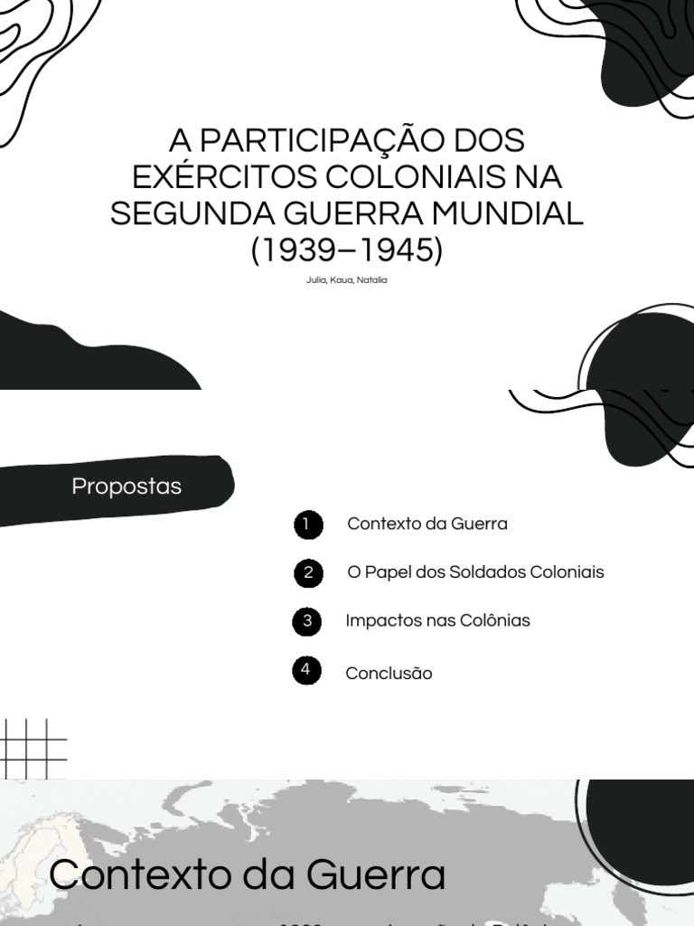 A Participação Dos Exércitos Coloniais Na Segunda Guerra Mundial (1939 ...