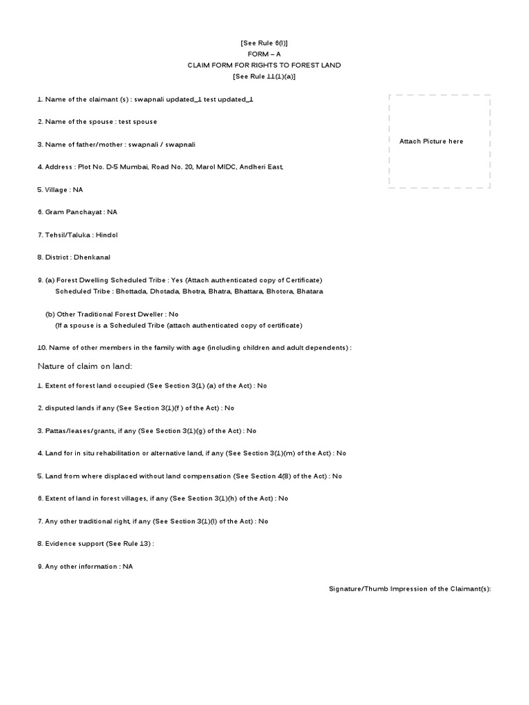 Claim Form Under FRA Act | PDF