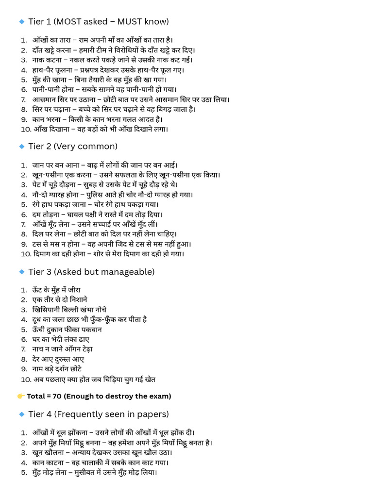 Muhavre Grade 10 Cbse To Cook Ur Boards | PDF