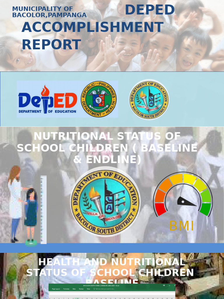 Bacolor DepEd School Nutrition Report | PDF
