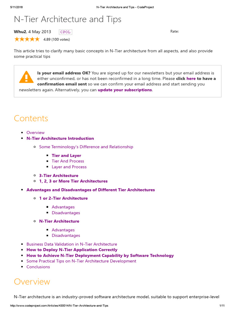 N-Tier Architecture Explained and Tips | PDF | Databases | Client ...