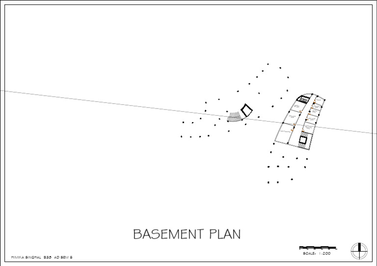Basement Plan: SCALE-1:200 Himika Singhal B38 Ad Sem 5 | PDF