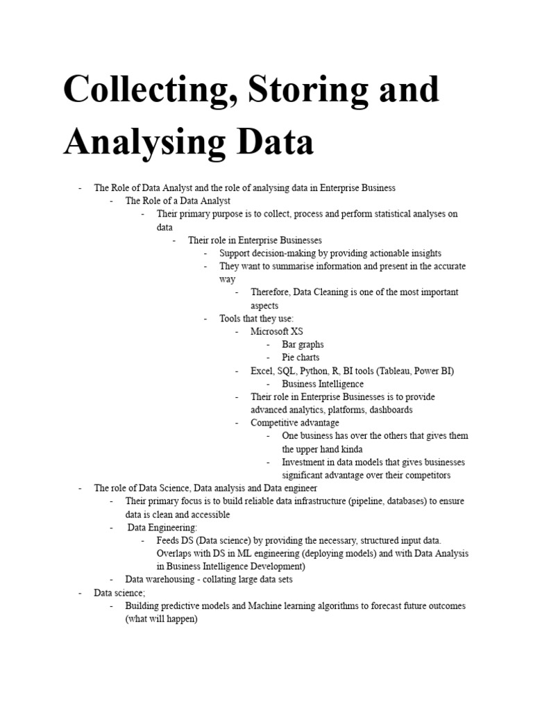 Data Analysis in Enterprise Business | PDF | Data | Data Analysis