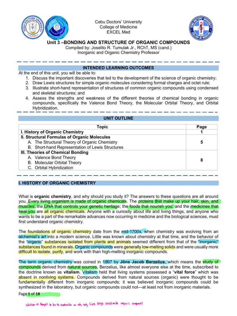 Organic Chemistry: Bonding & Structure | PDF | Molecular Orbital ...