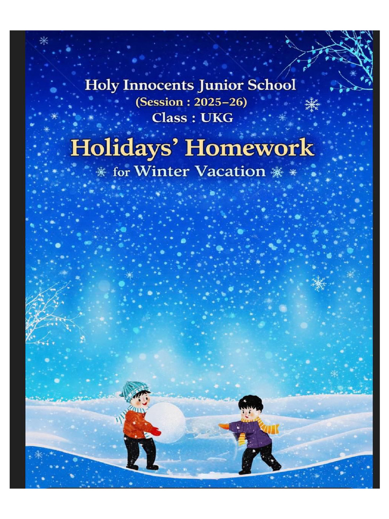Holidays Homework | PDF