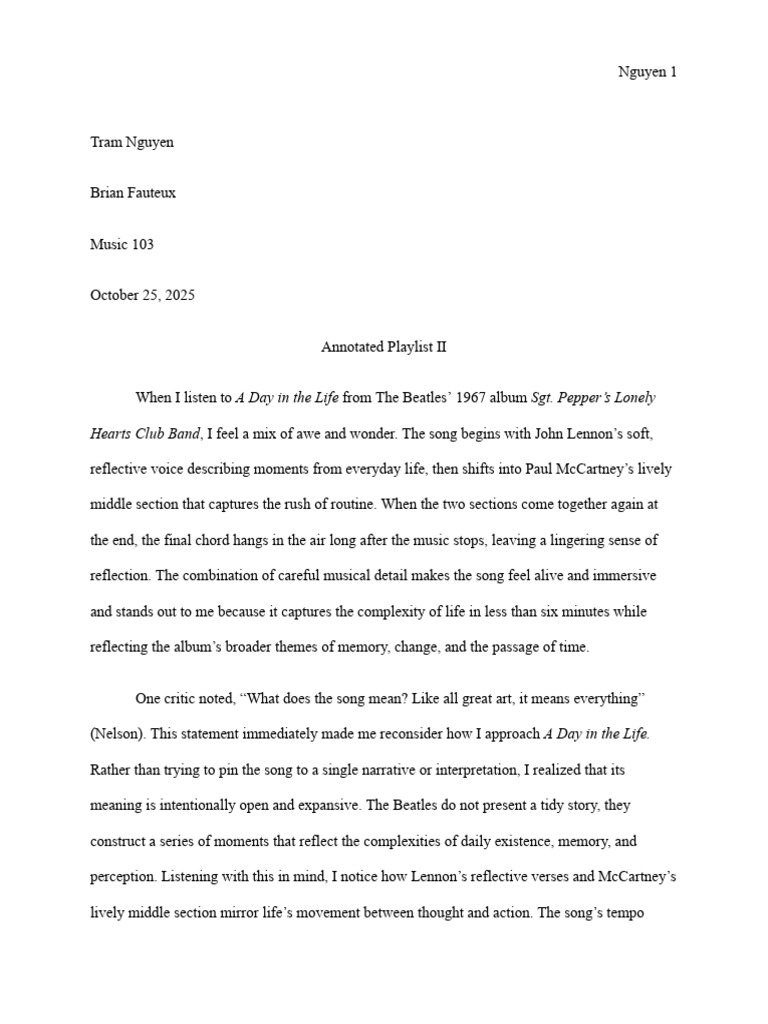 Annotated Playlist 2 | PDF | The Beatles