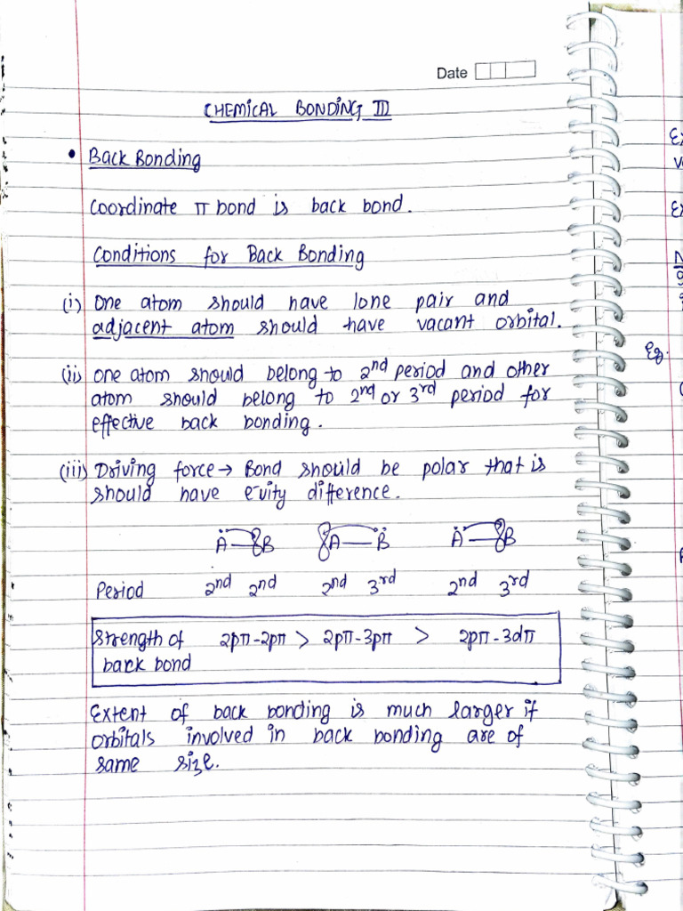 Chemical Bonding 3 Notes Divya | PDF
