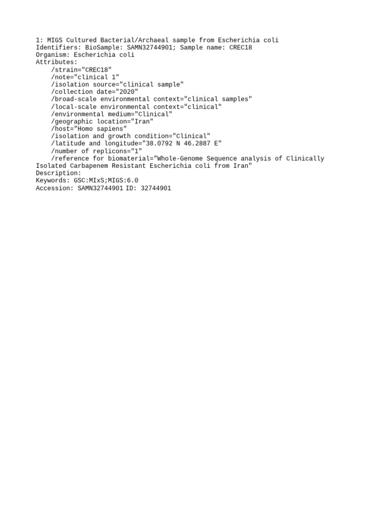 Biosample Result | PDF