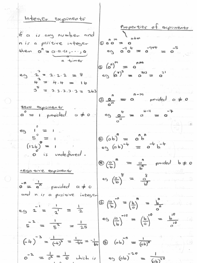 Exponents | PDF