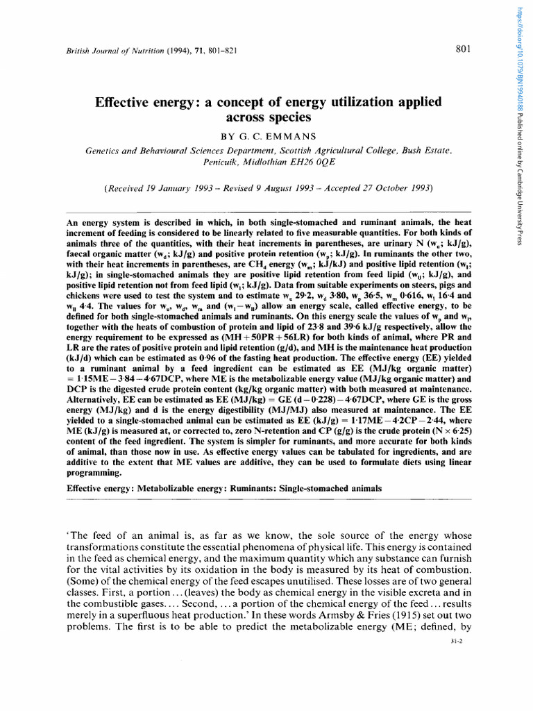 Effective Energy Utilization in Animals | PDF | Heat | Combustion