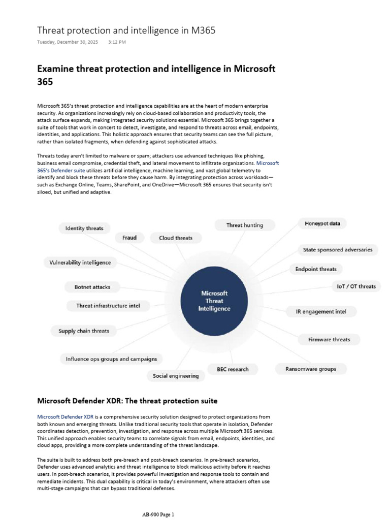 Microsoft 365 Threat Protection Overview | PDF | Phishing | Computer ...