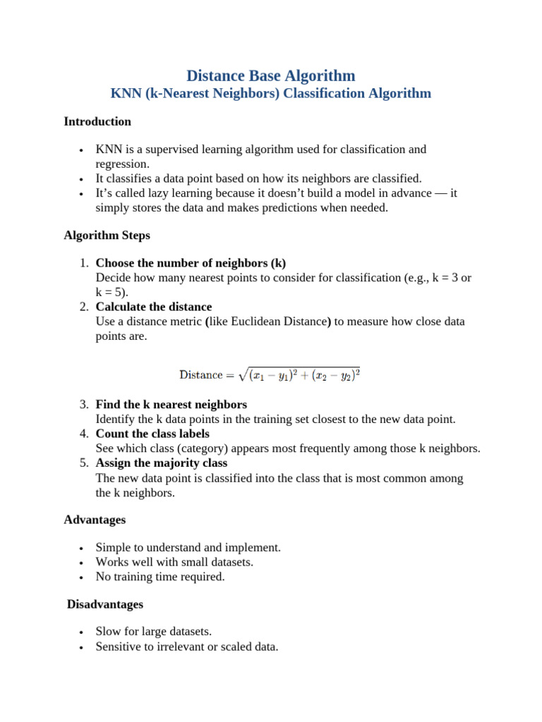 DW & DM (U4) Lecture-4 Classification - Distance Statistical-Based ...