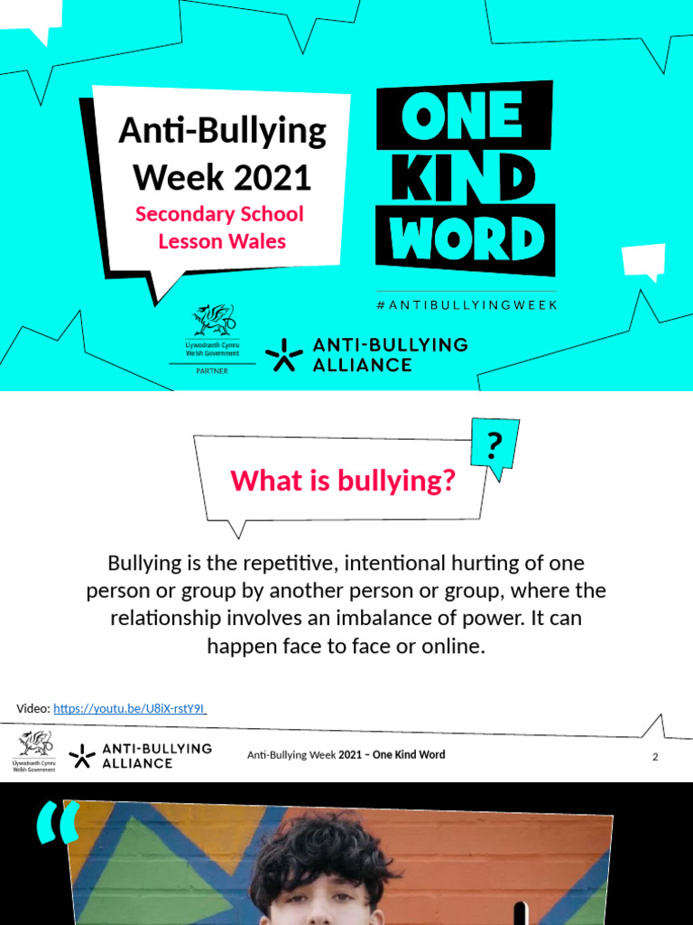 Anti-Bullying Week 2021 Wales - Secondary Lesson Plan PPT English_1 ...