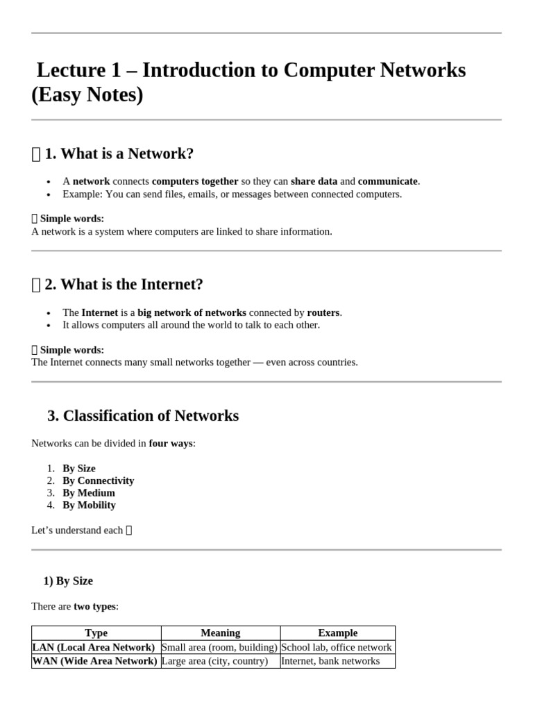 Introduction To Computer Networks - CS610 | PDF | Computer Network ...