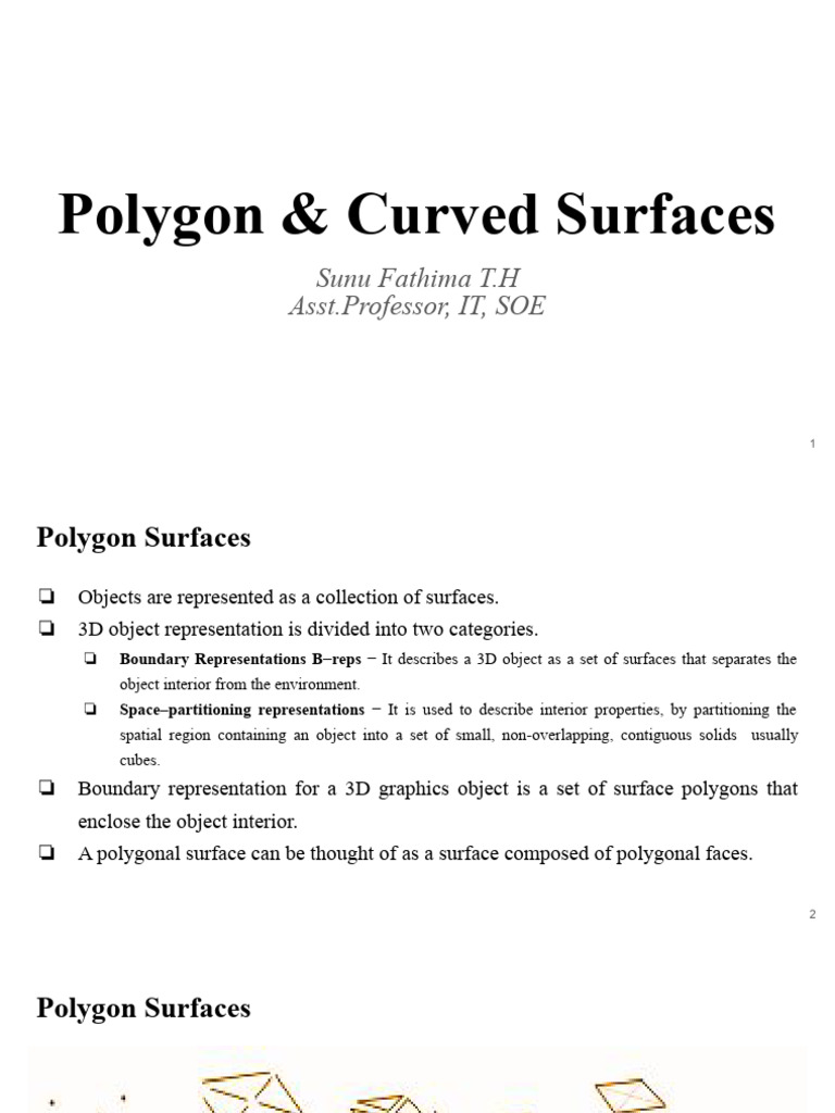 Understanding Polygon Surfaces and Meshes | PDF | Polygon | Vertex ...