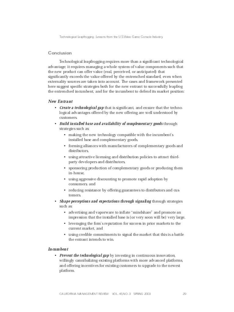 Strategies for Tech Leapfrogging | PDF | Reputation | Strategic Management