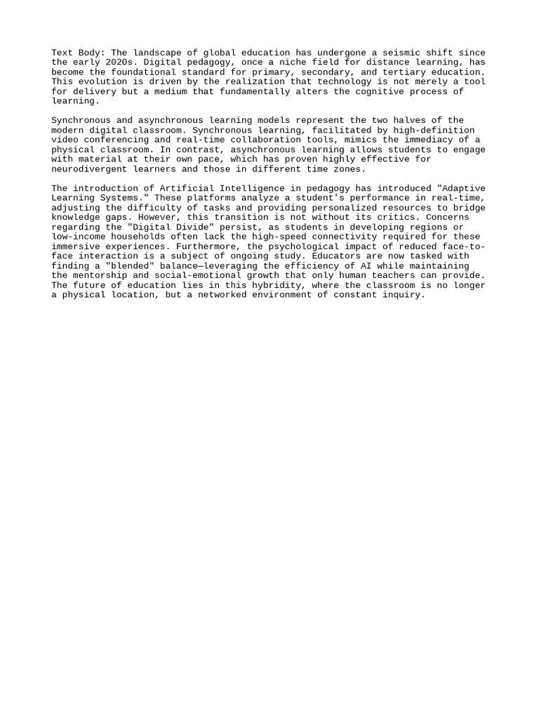 The Evolution of Digital Pedagogy and Remote Learning - Copy | PDF