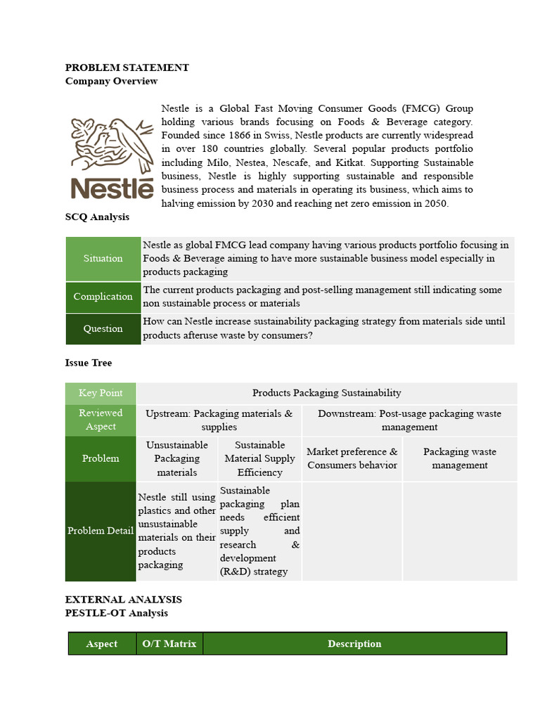 Nestle's Sustainable Packaging Strategy | PDF | Recycling | Waste