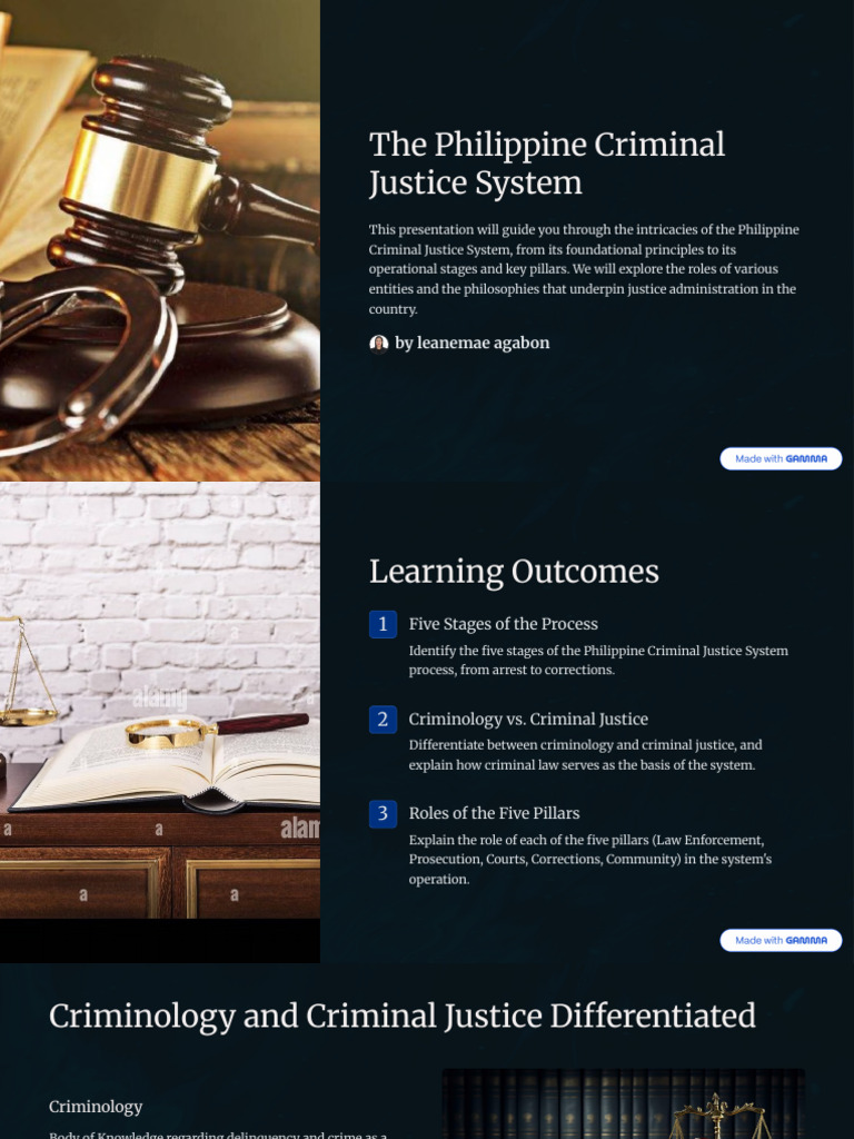 The Philippine Criminal Justice System | PDF