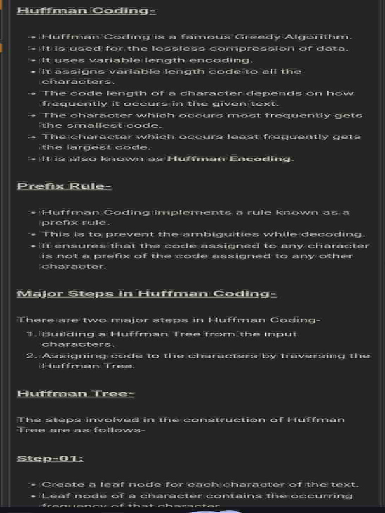 Huffman Coding Ada (Daa) Gate Vidyalaya | PDF
