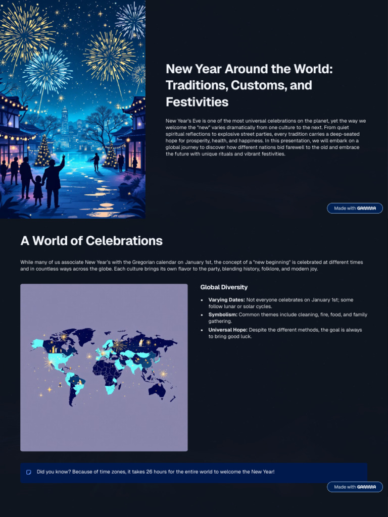 New Year Around the World Traditions Customs and Festivities | PDF