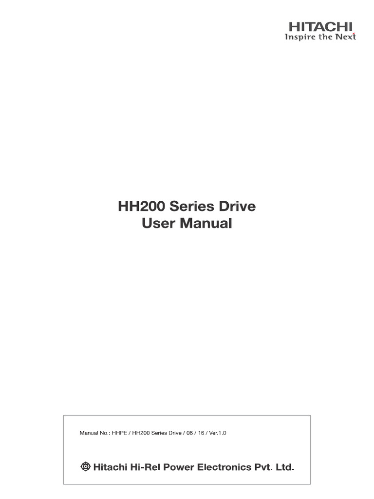 HH200 Series Drive Manual | PDF