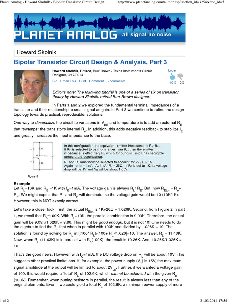 Bipolar Transistor Design Insights | PDF | Electrical Engineering ...