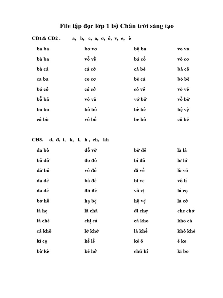 File Tap Doc Lop 1 Bo Chan Troi Sang Tao | PDF