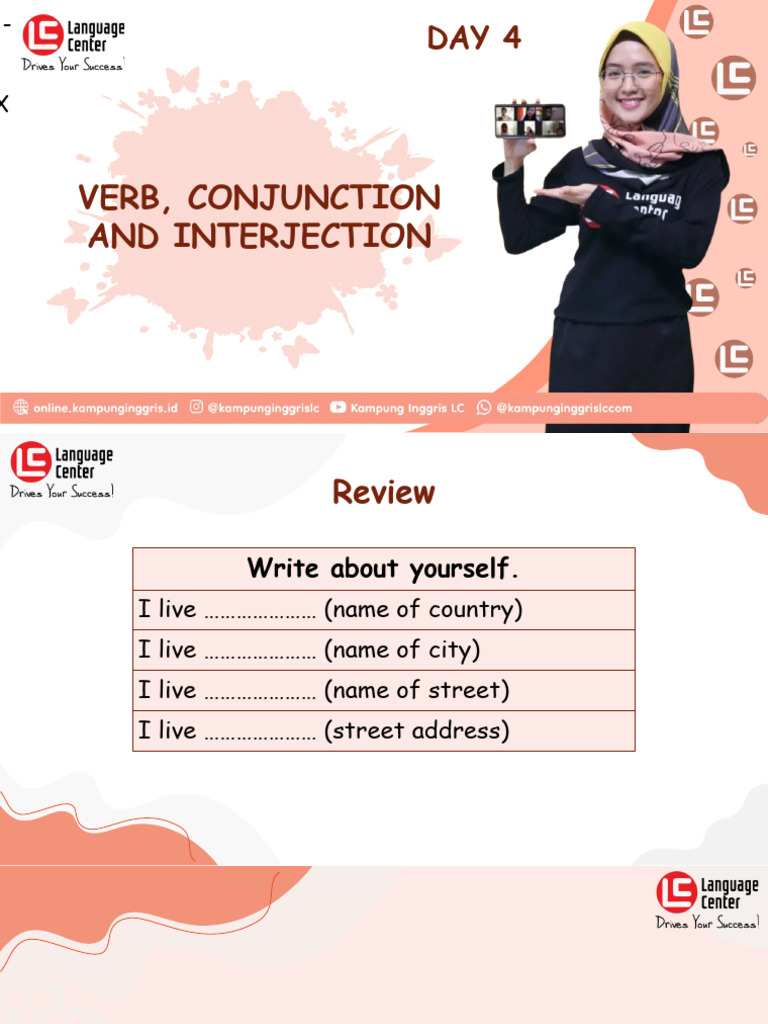 DAY 4. Verb, Conjunction, and Interjection | PDF | English Language ...