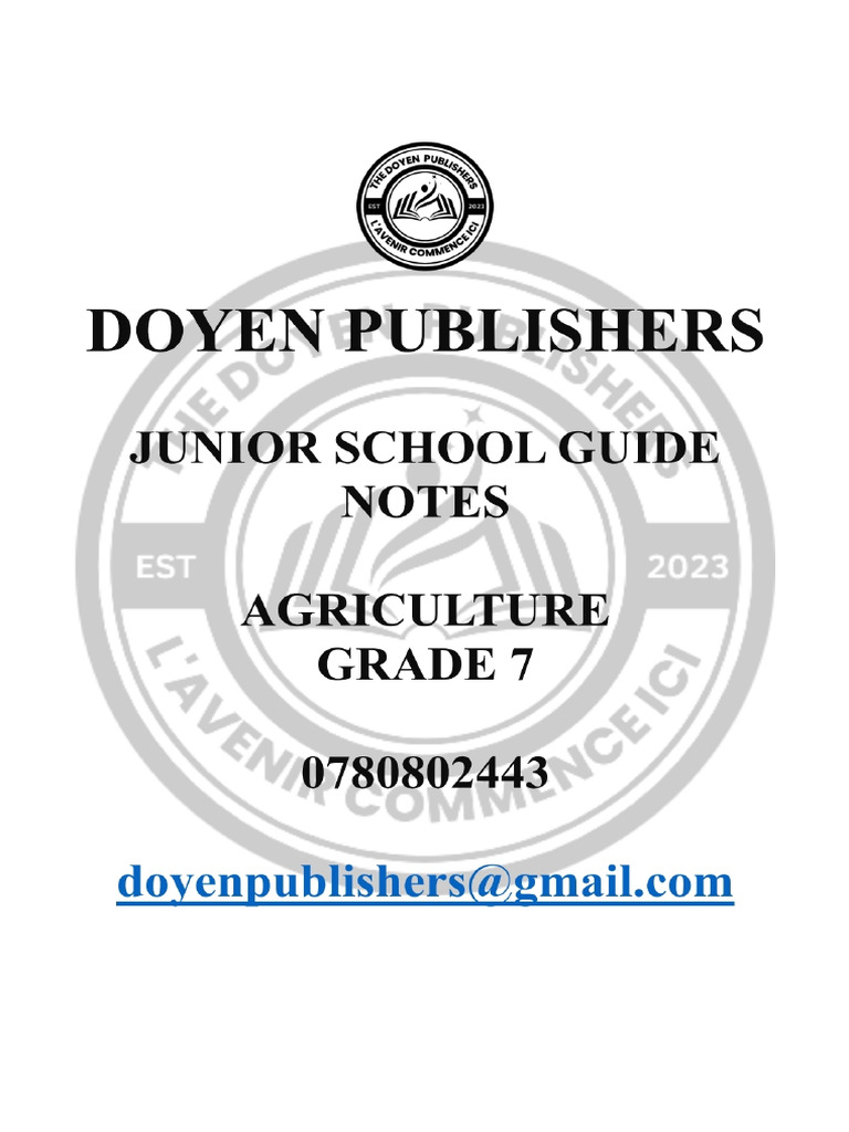 Grade 7 - Agriculture Teaching Notes - Unlocked | PDF