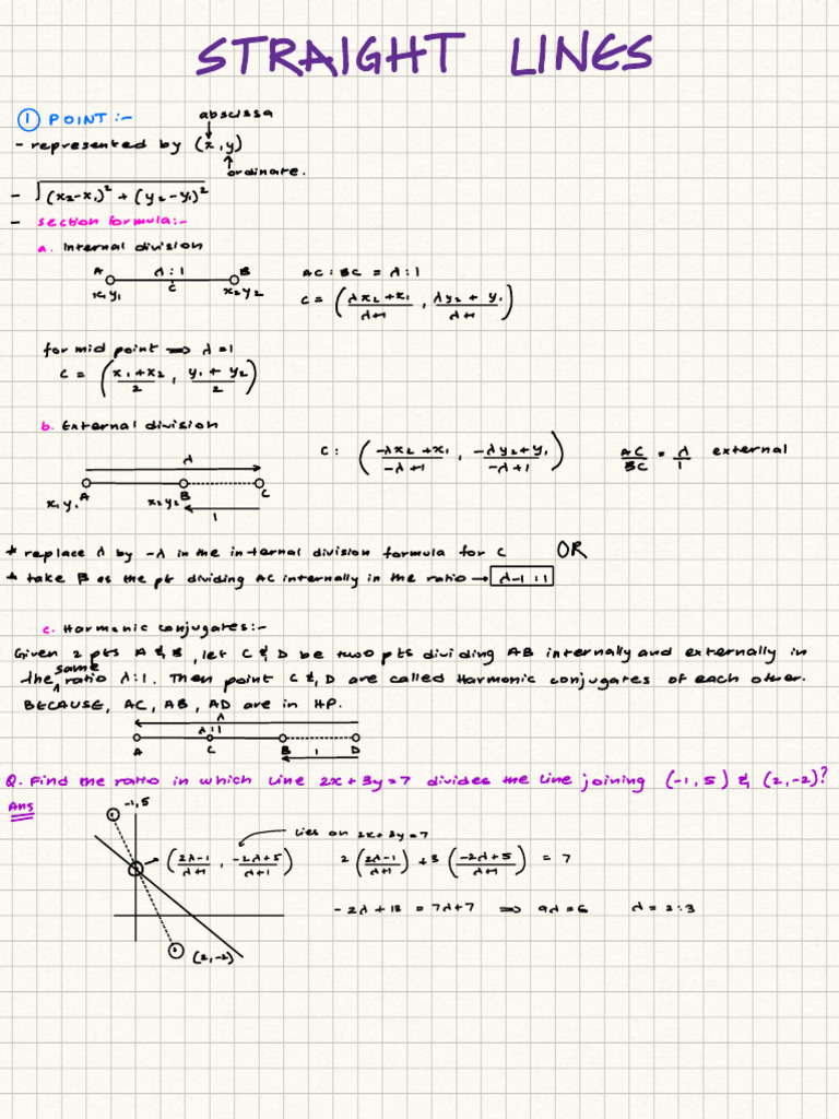 Straight Lines | PDF
