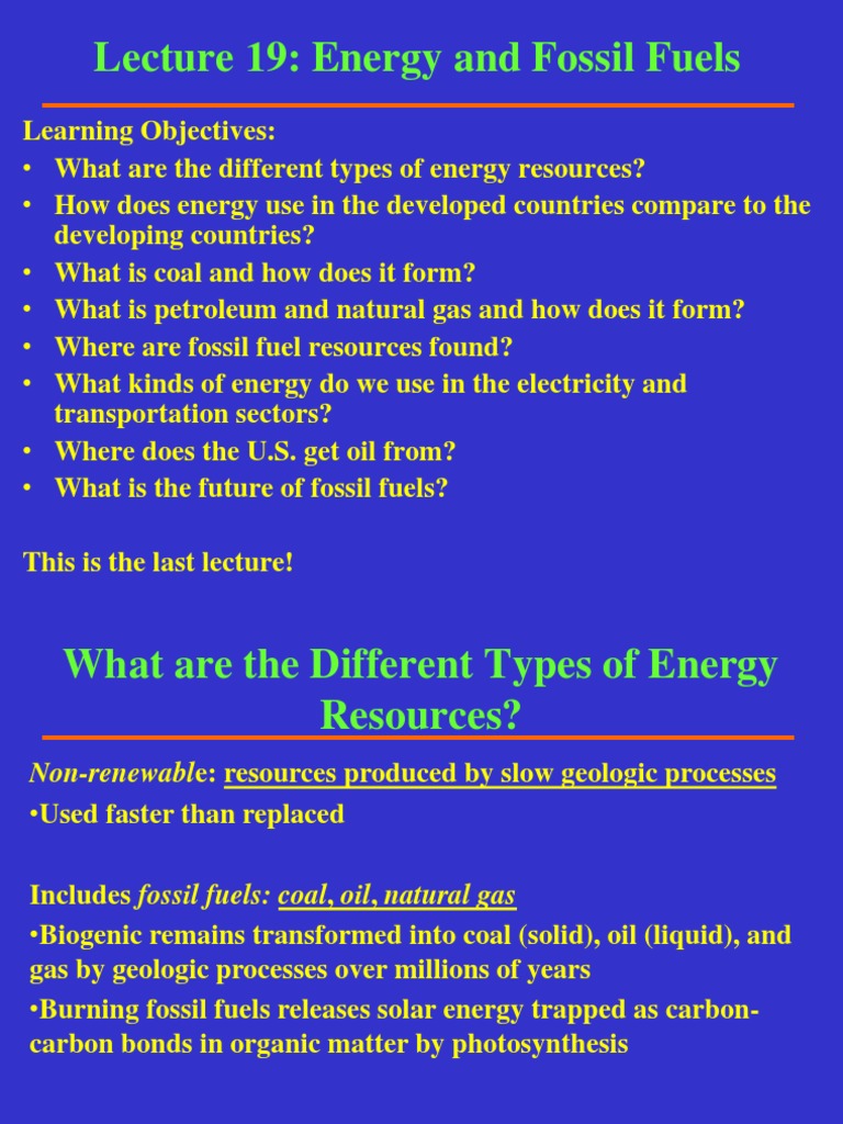 Fossil Fuel Formation and Resources | PDF | Petroleum Reservoir | Petroleum