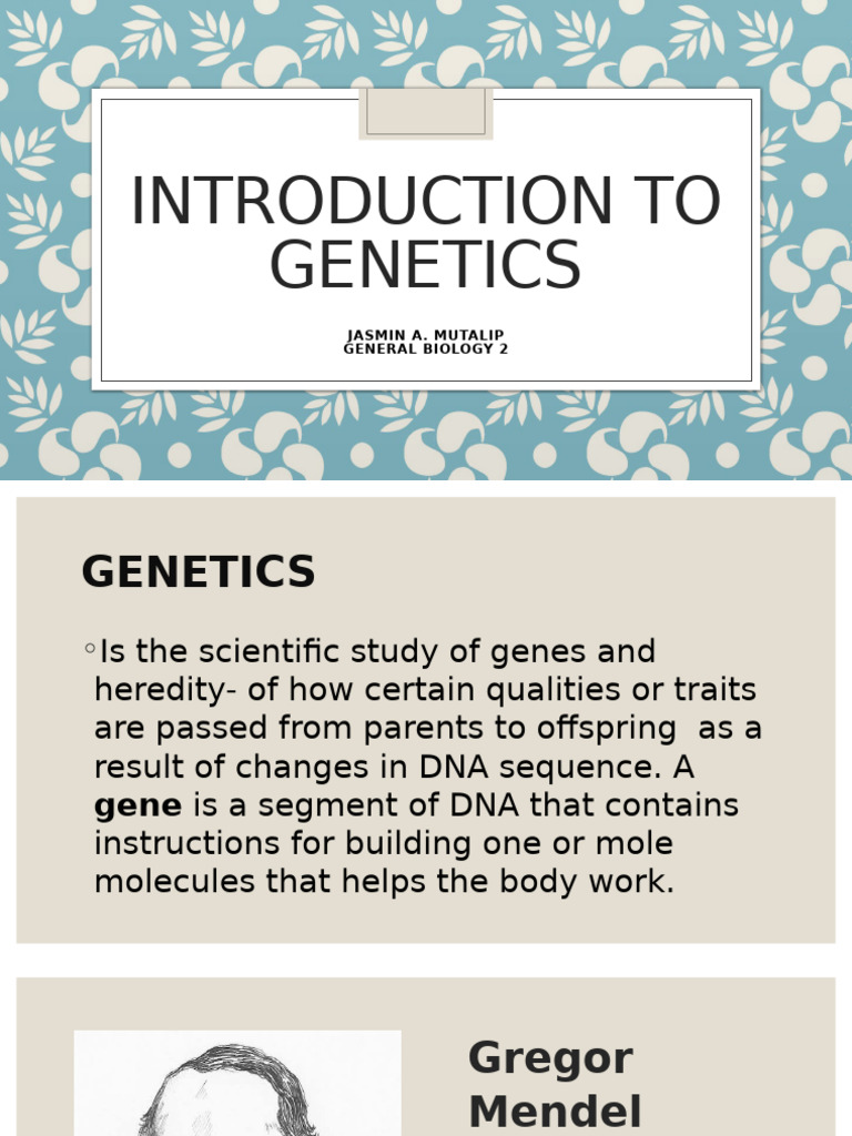 Introduction to Genetics and Heredity | PDF | Genotype | Dominance ...