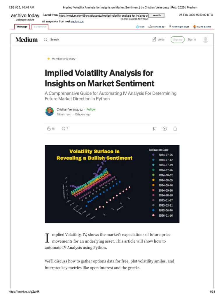Implied Volatility Analysis Guide | PDF | Greeks (Finance) | Option ...