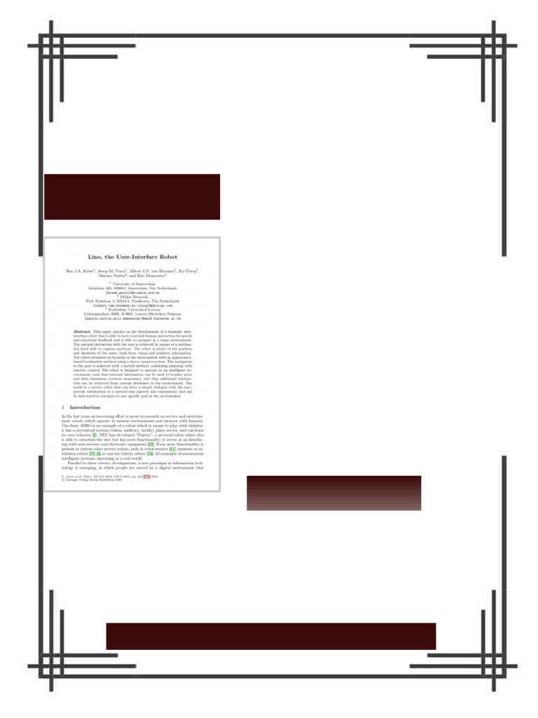 Lino the User Interface Robot 1st edition by Ben Krose, Josep Porta ...