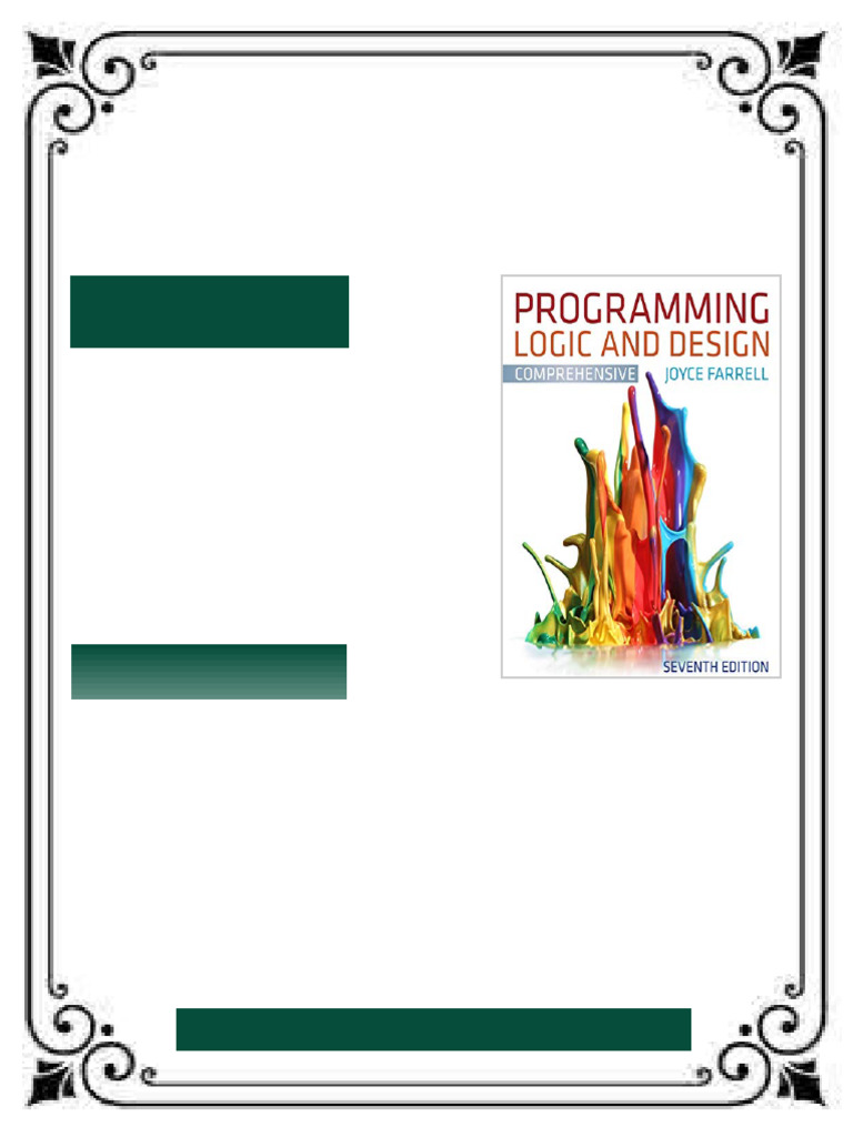 Programming Logic and Design Comprehensive 7th Edition Joyce Farrell ebook formatted for mobile ...