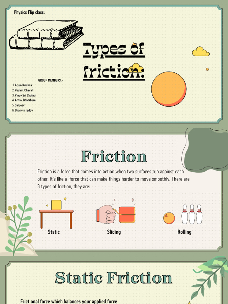 Friction and Gravity Education Presentation in Peach and Yellow ...