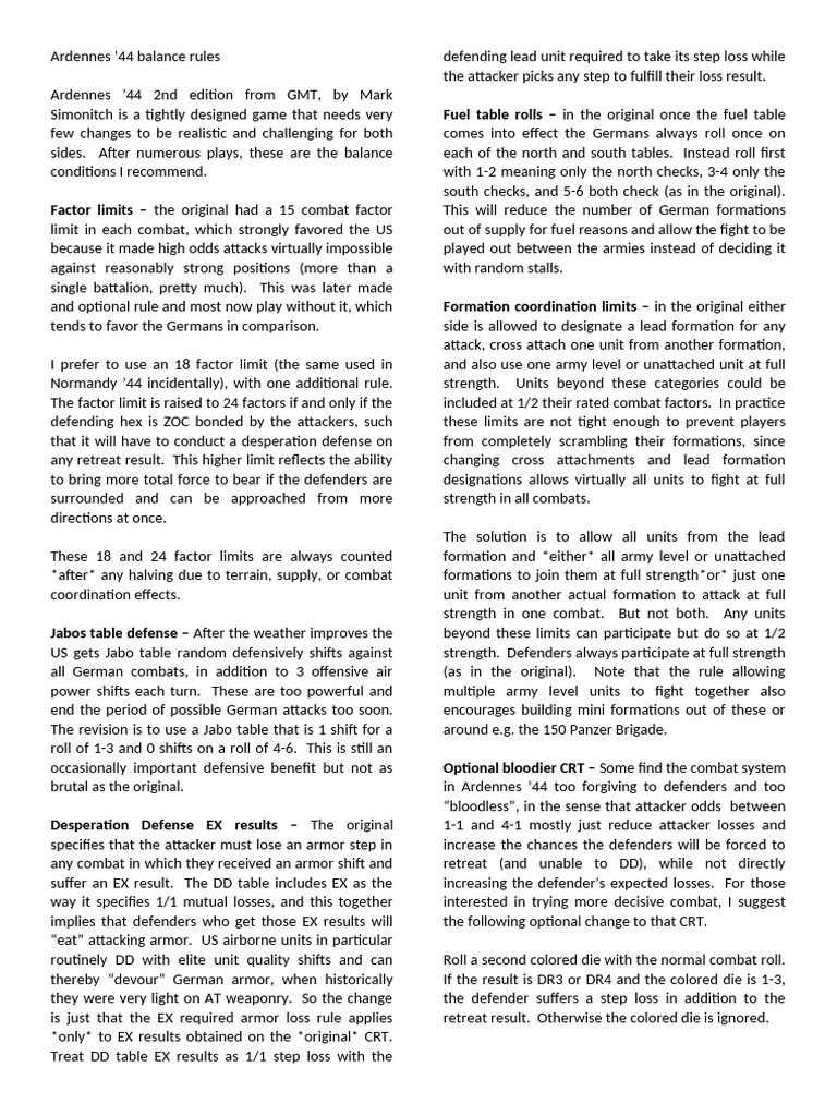 A44_Variants for Balance | PDF | Western European Theatre Of World War ...