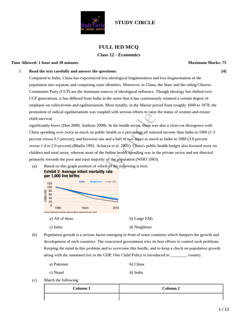 Full Ied Mcq | PDF | Purchasing Power Parity | Unemployment