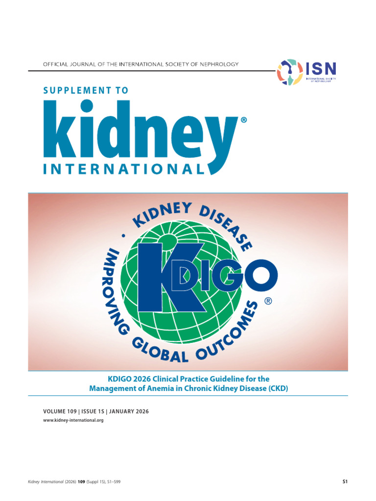 KDIGO 2026 Anemia Management Guidelines | PDF | Chronic Kidney Disease ...