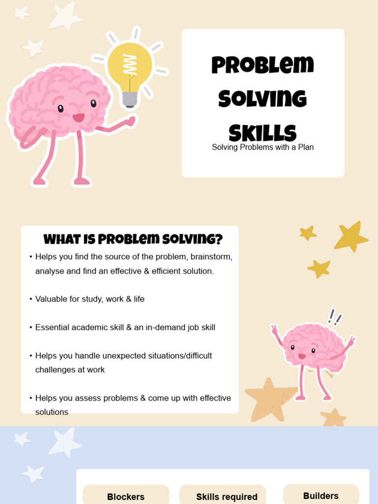 Problem Solving Skills.pptx | PDF | Cognition | Learning
