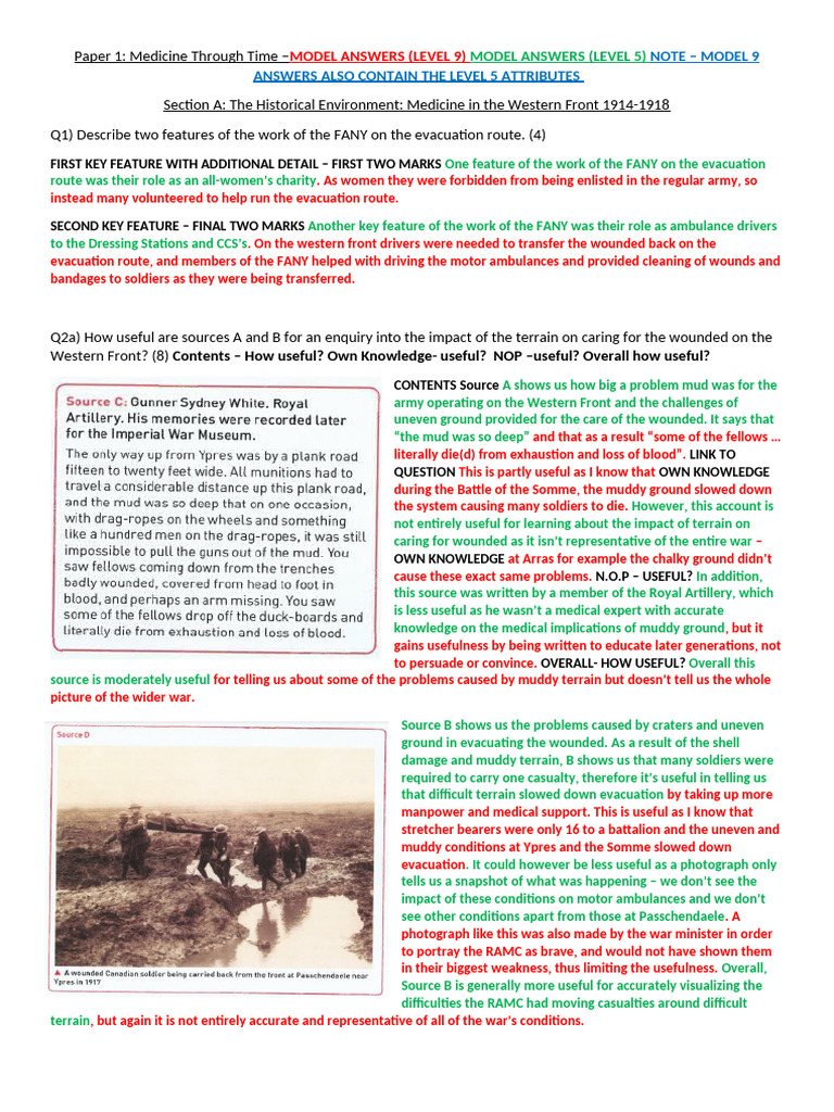 Medicine Through Time: Western Front Insights | PDF | Health Care