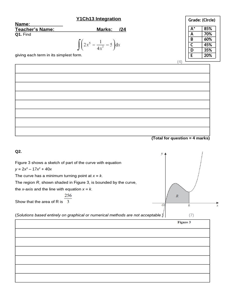 Ch13 Integration 1 | PDF