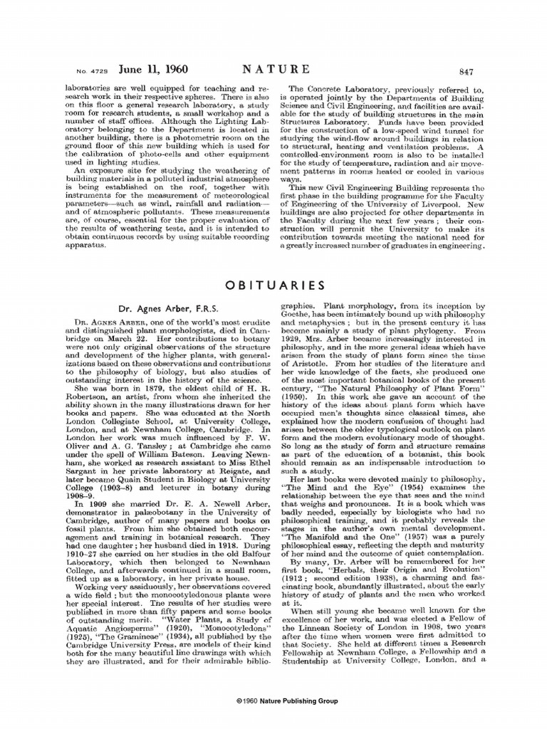 Obtuário Agnes Arber | PDF | Neutron