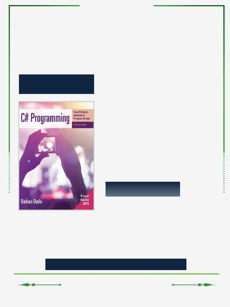 C Programming From Problem Analysis to Program Design 5th Edition ...