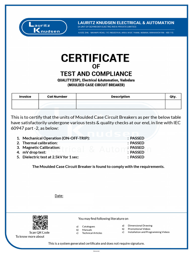 Mccb Dsine Dn3-400n 400a 3p Tm(Mag 6-10) | PDF