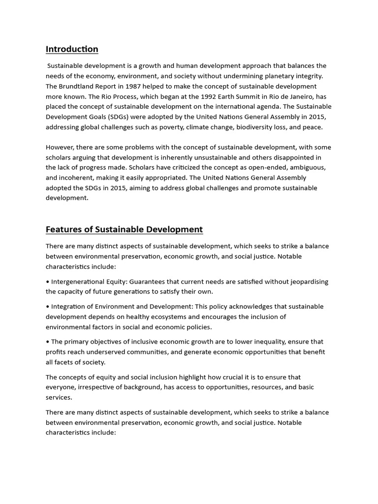 Sustainable Development | PDF | Sustainability | Sustainable Development