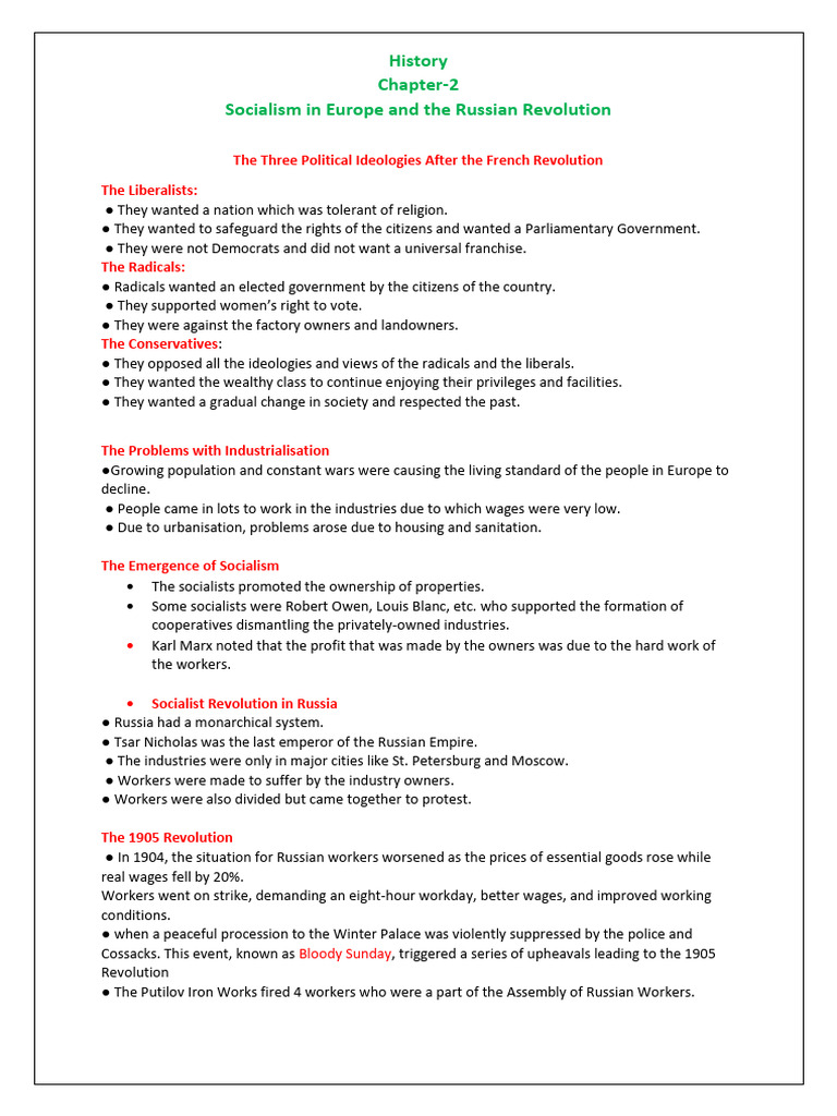 Socialism and the Russian Revolution Overview | PDF | Russian ...